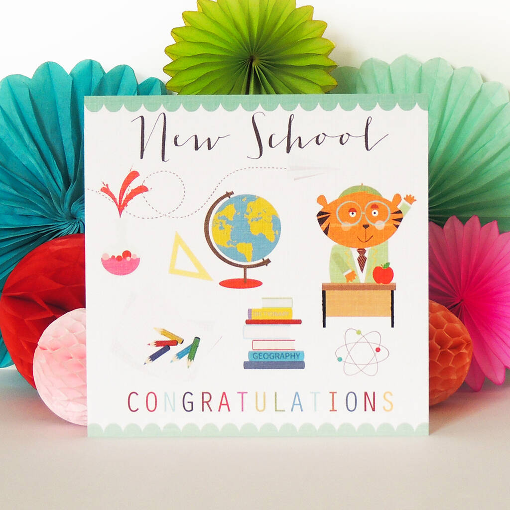New School Card By Kali Stileman Publishing | notonthehighstreet.com