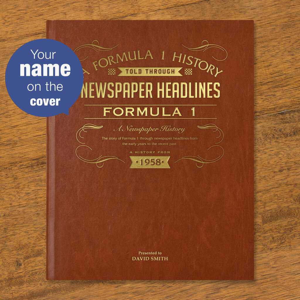 Formula One Personalised UK Sports Gift Newspaper Book By Historic ...