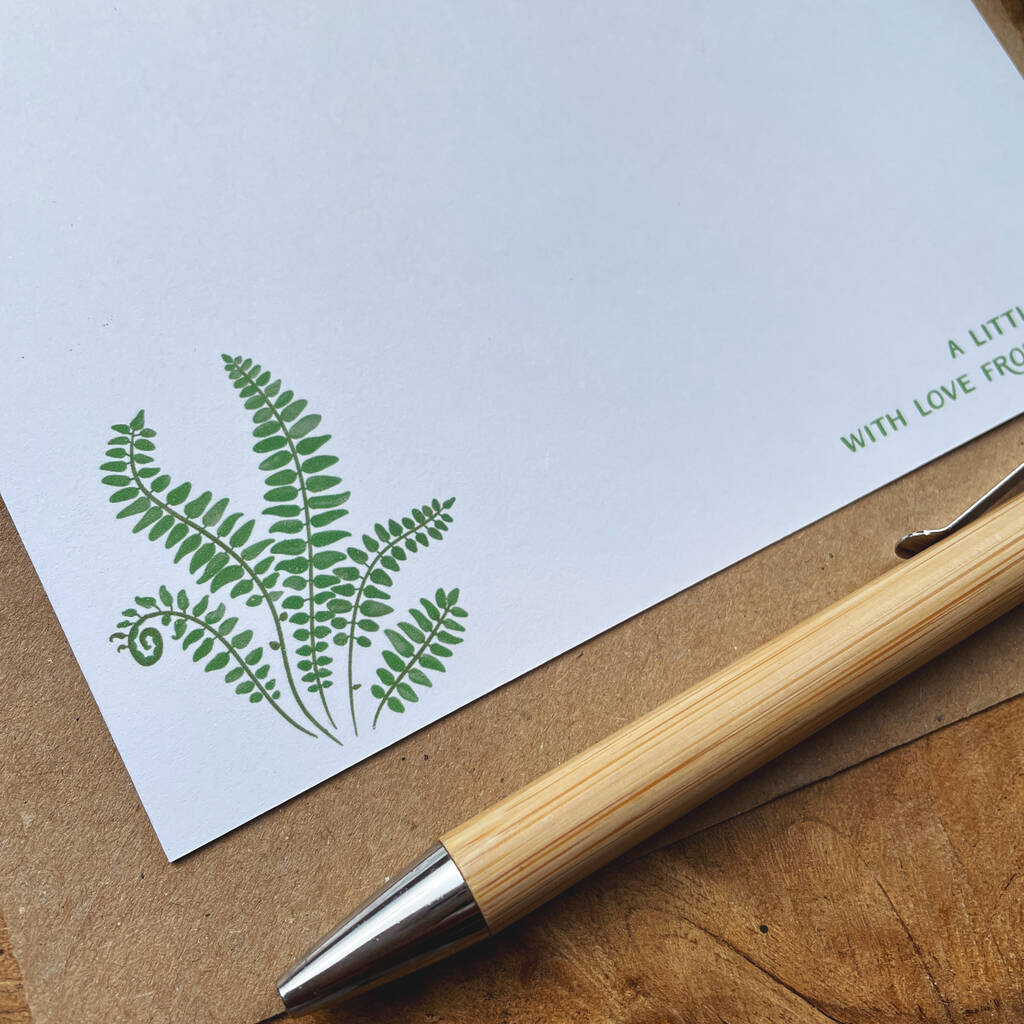 Fern Note Cards With Envelopes By Lunella | notonthehighstreet.com