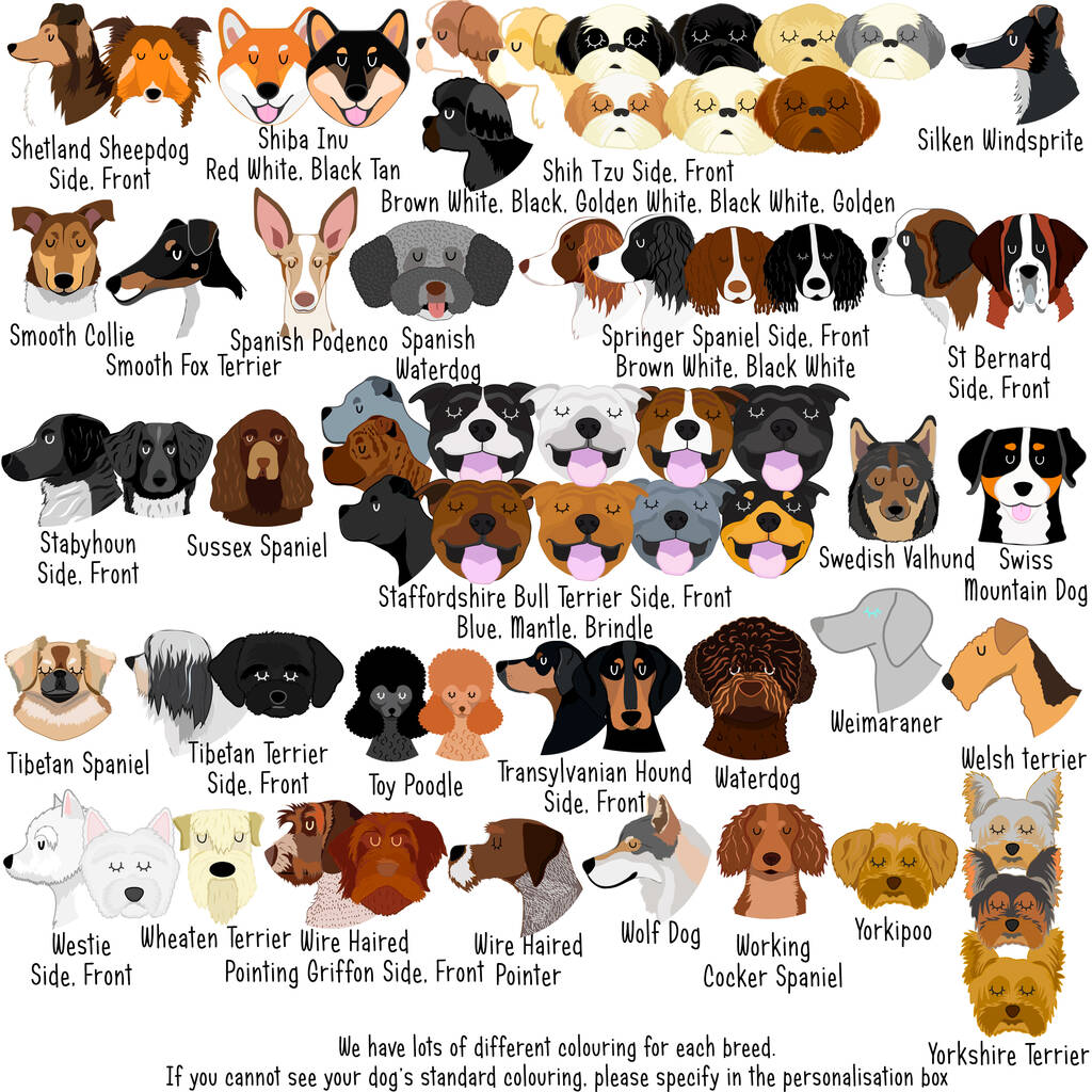 Personalised Dog Breed Floral ID Tag By Hoobynoo | notonthehighstreet.com