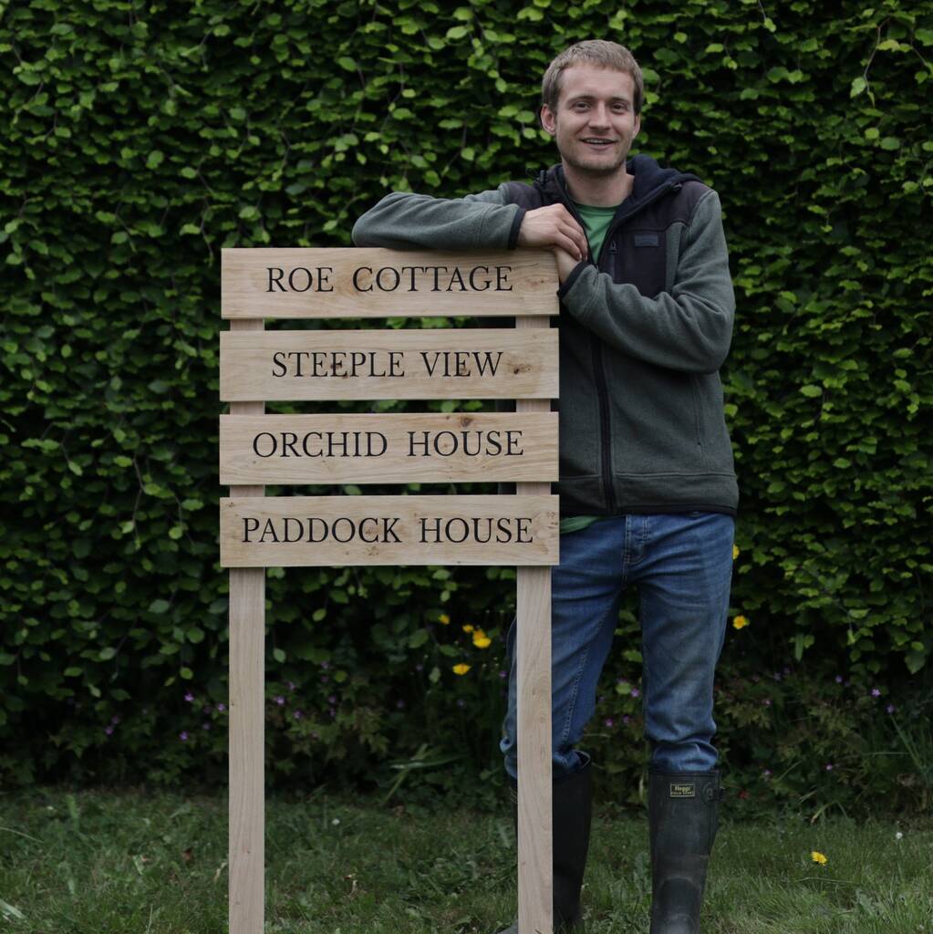 Multiple Direction Oak Sign Post, Up To Four Tier By Grain Designs ...