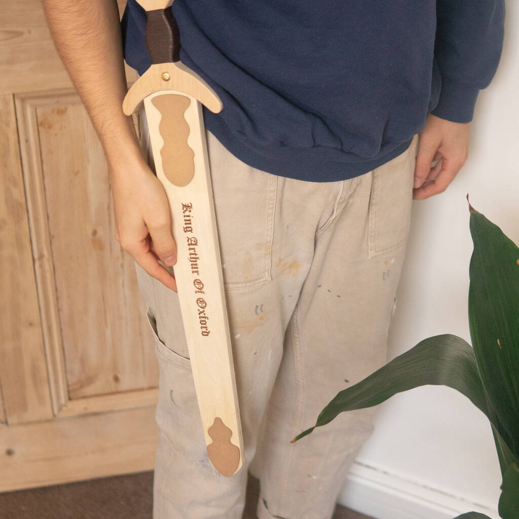 Personalised Wooden Sword And Holster By Hot Dot Laser ...