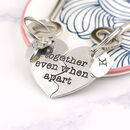 Togetherness Split Heart Pewter Keyring For Couples By Multiply Design ...