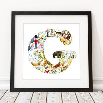 Letter G Print By Louise Tate Illustration | notonthehighstreet.com
