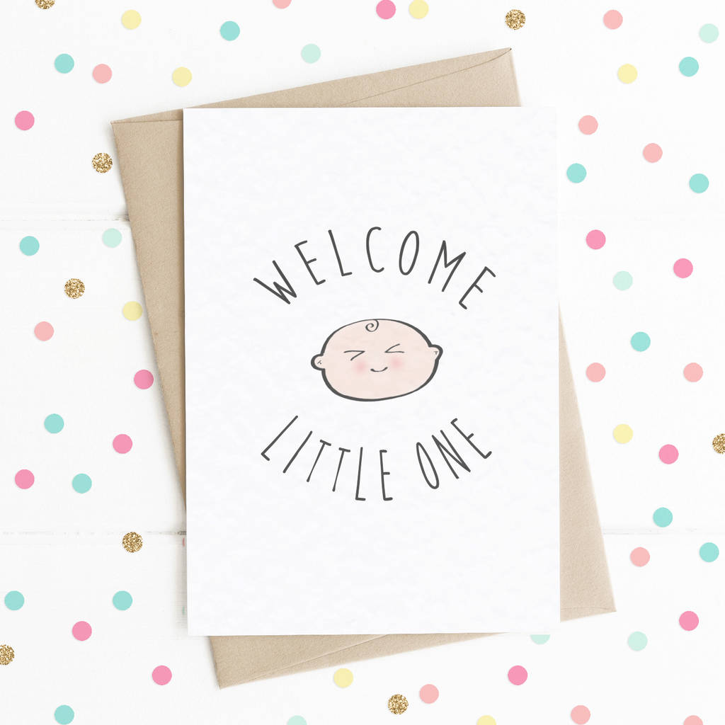 Welcome Little One A6 Card New Baby By Lady K Designs ...