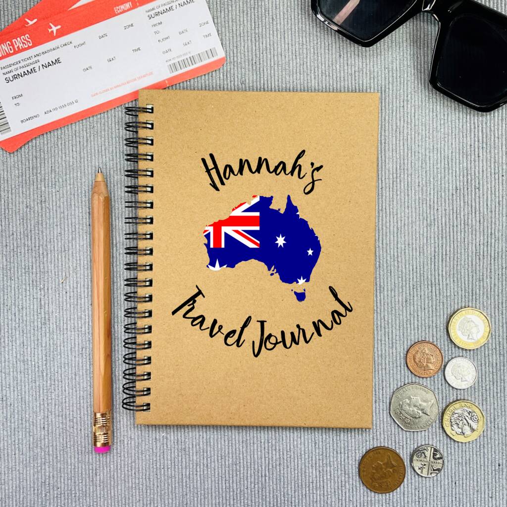 Personalised Country Flag Travel Journal By The Alphabet Gift Shop ...