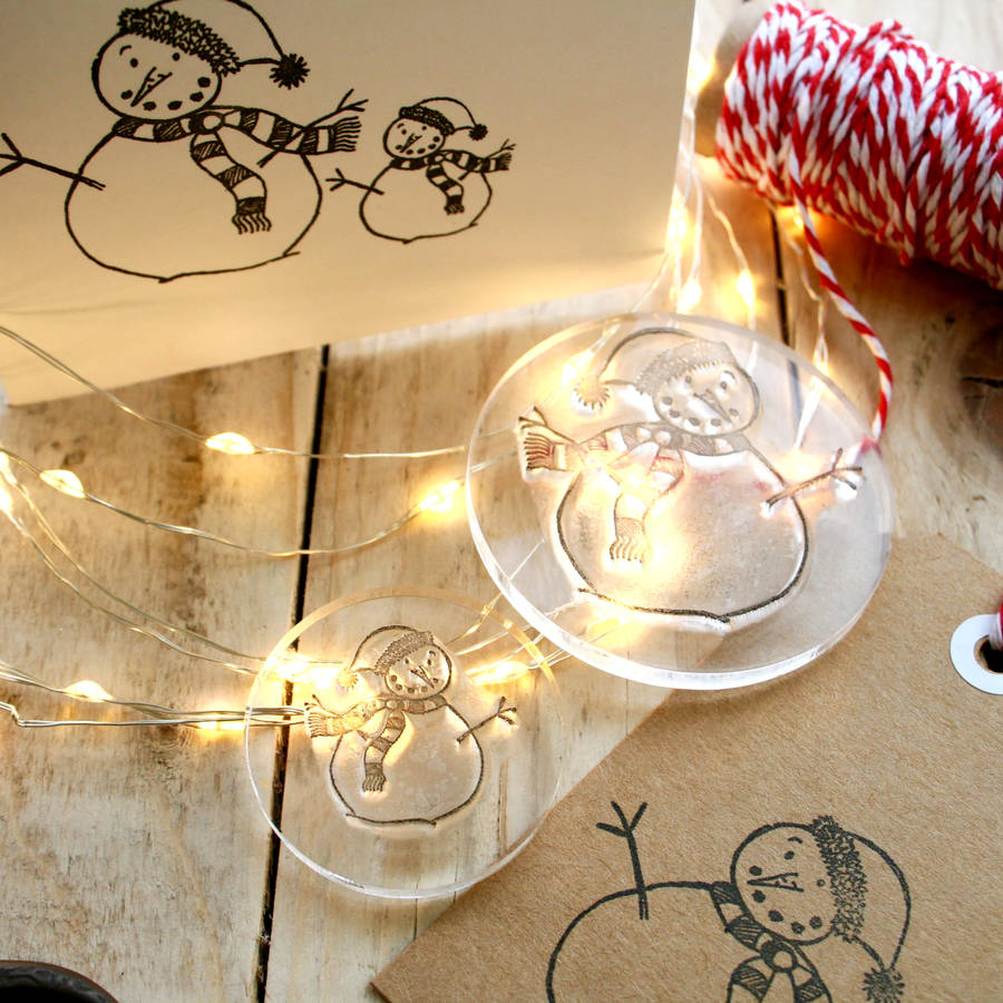 Snowman Clear Rubber Stamp By Little Stamp Store | notonthehighstreet.com