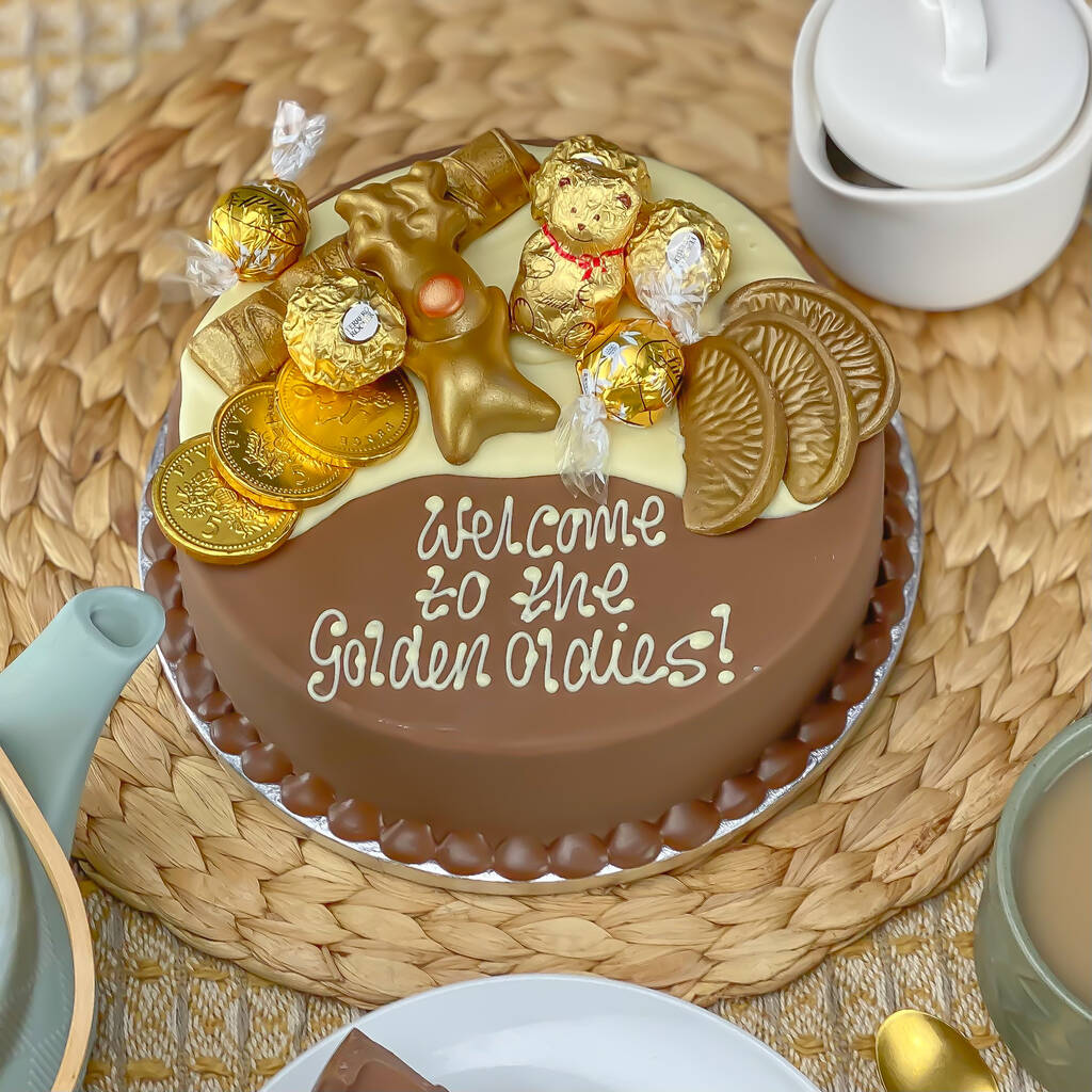 Gold Smash Cake By Sweet Trees | notonthehighstreet.com