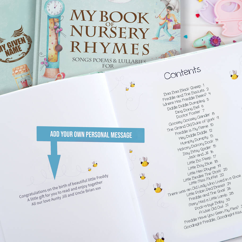 My Book Of Nursery Rhymes And Personalised Poems By MY GIVEN NAME