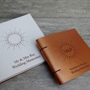 Engraved Sunburst Leather Memory Book Wedding Gift By Artbox ...
