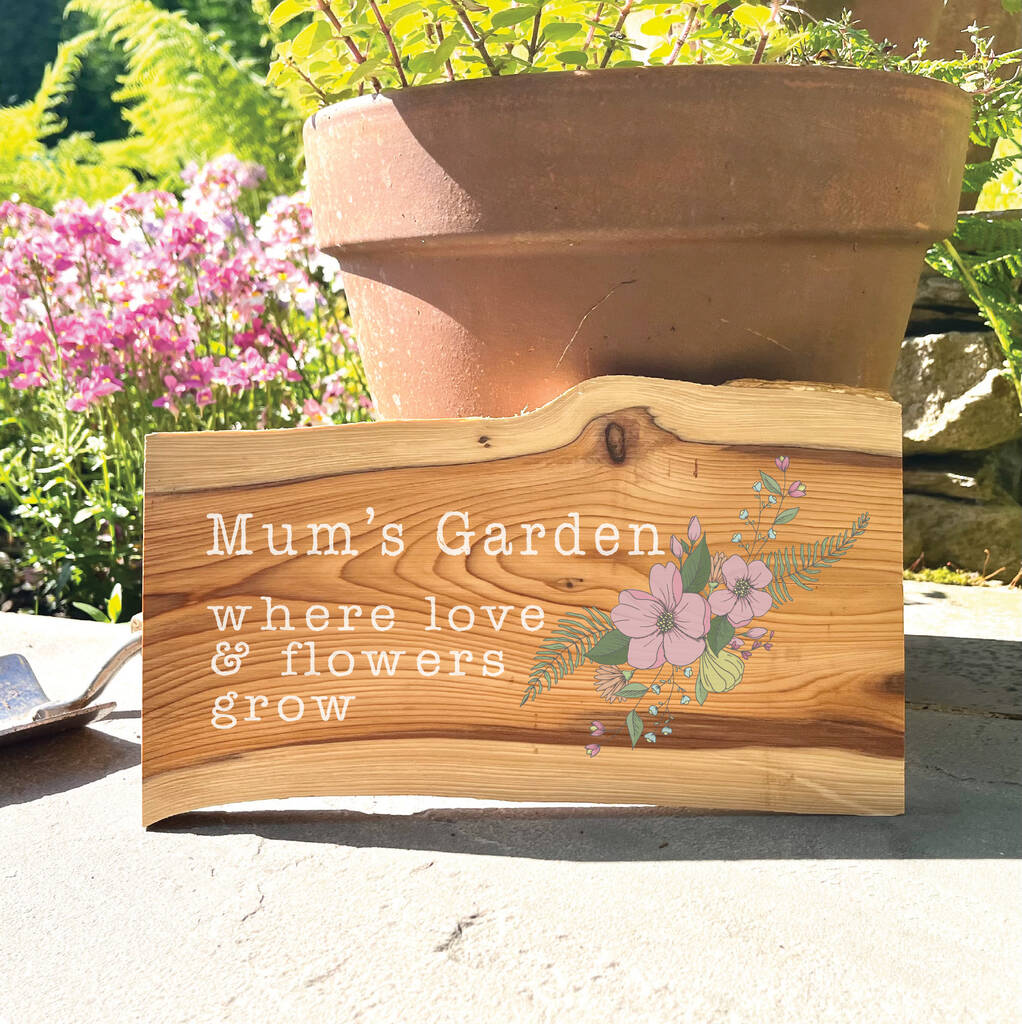 Personalised Wooden Garden Sign By Slice Of Pie Designs