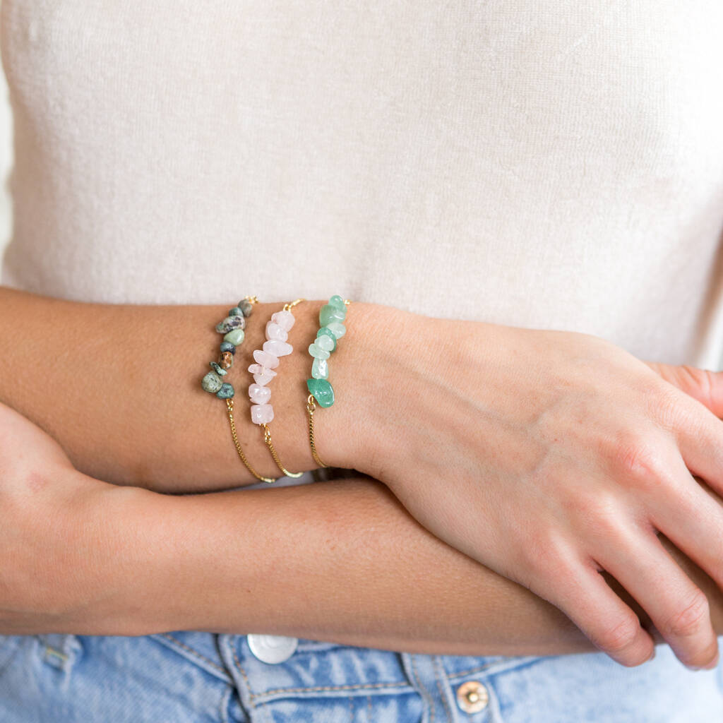 Gold Plated Semi Precious Stone Bracelets By collectionsbyhayley ...