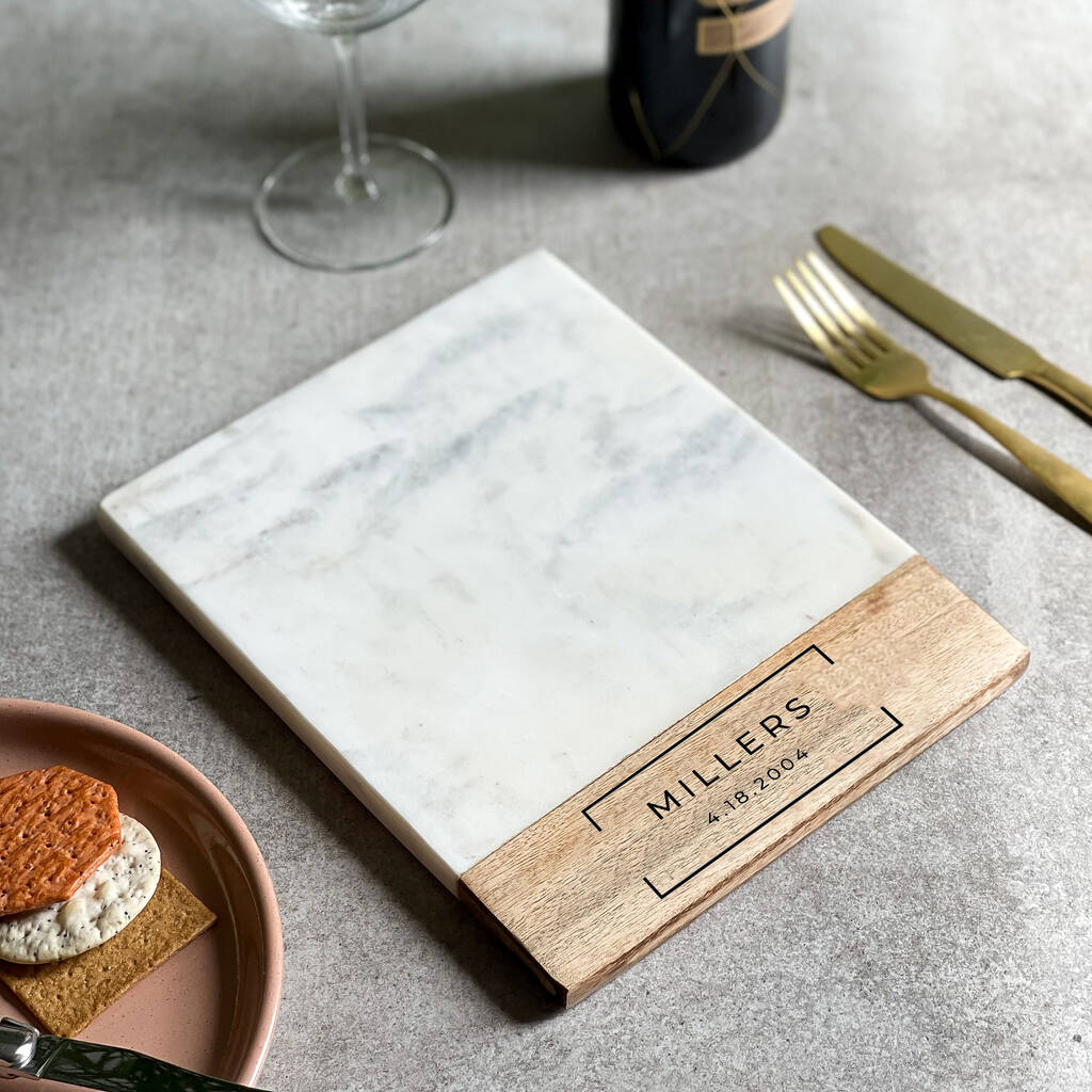 Personalised Marble Serving Platter By The Rustic Dish ...