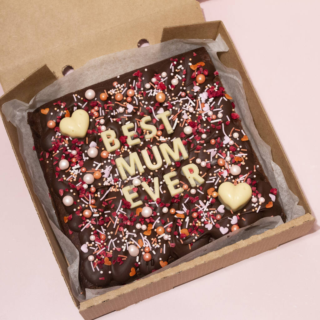 Mother's Day Message Brownie Slab By The Vegan Bakes ...