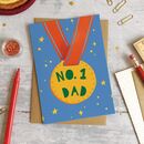 Number One Dad Gold Medal Greeting Card By Whale & Bird ...