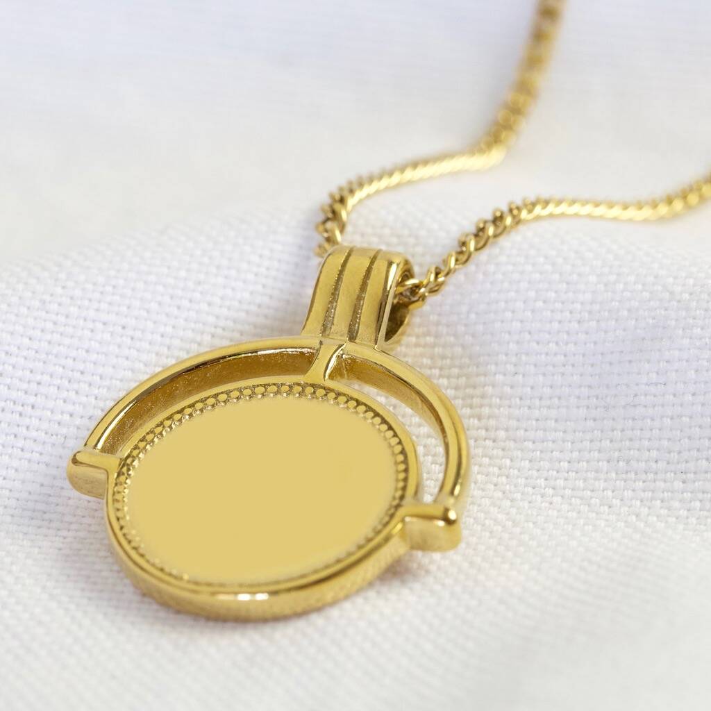 Gold Framed Sixpence Coin Pendant Necklace By Lisa Angel ...