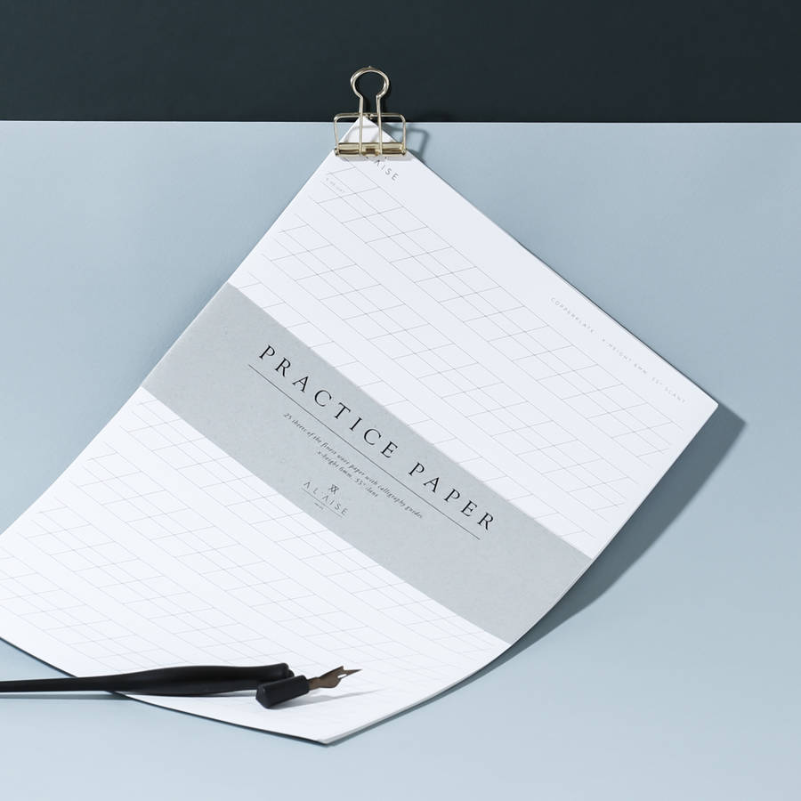 calligraphy practice paper by à l'aise | notonthehighstreet.com