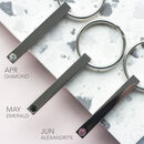 Minimalist Birthstones Keyring By Studio Hop | notonthehighstreet.com