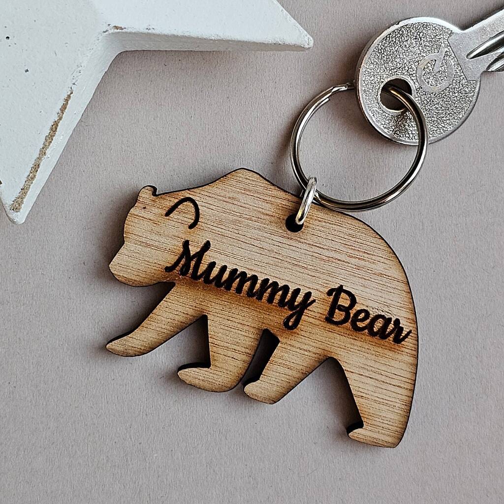 Personalised 'Mummy Bear' Keyring By Nest Gifts