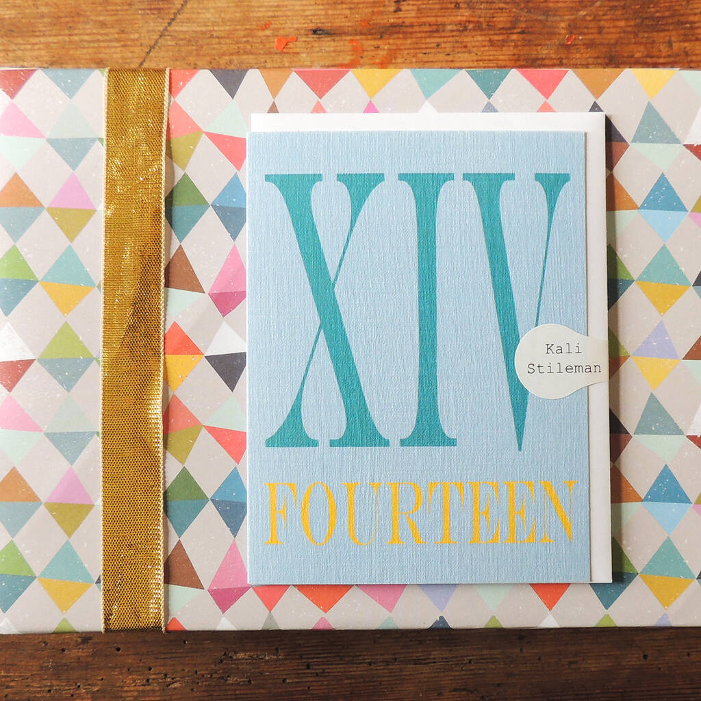 Mini Roman Numerals Number Fourteen Card By Kali Stileman Publishing Mini Roman Numerals Number Fourteen Card By Kali Stileman Publishing