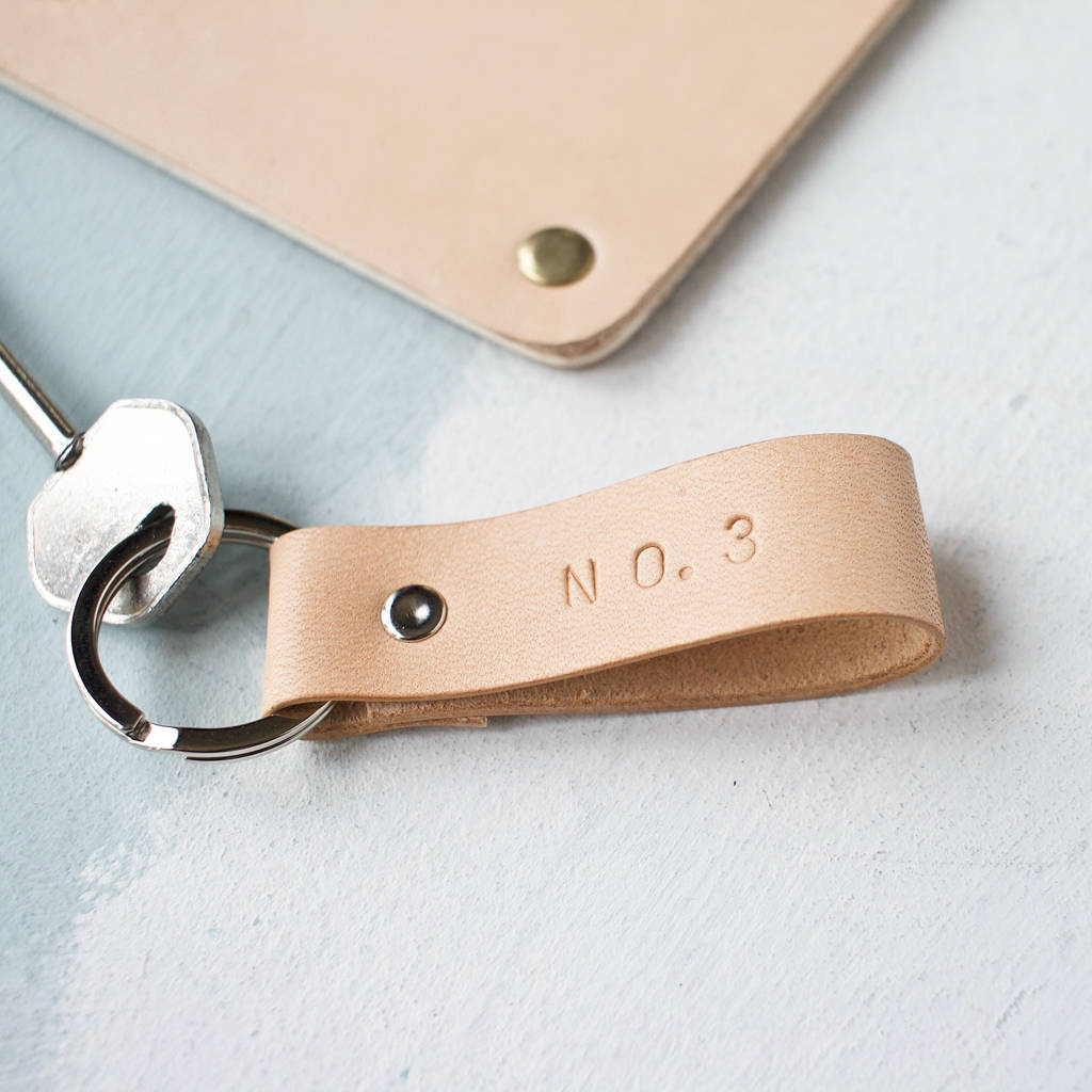 personalised leather keyrings by swag and tassel | notonthehighstreet.com