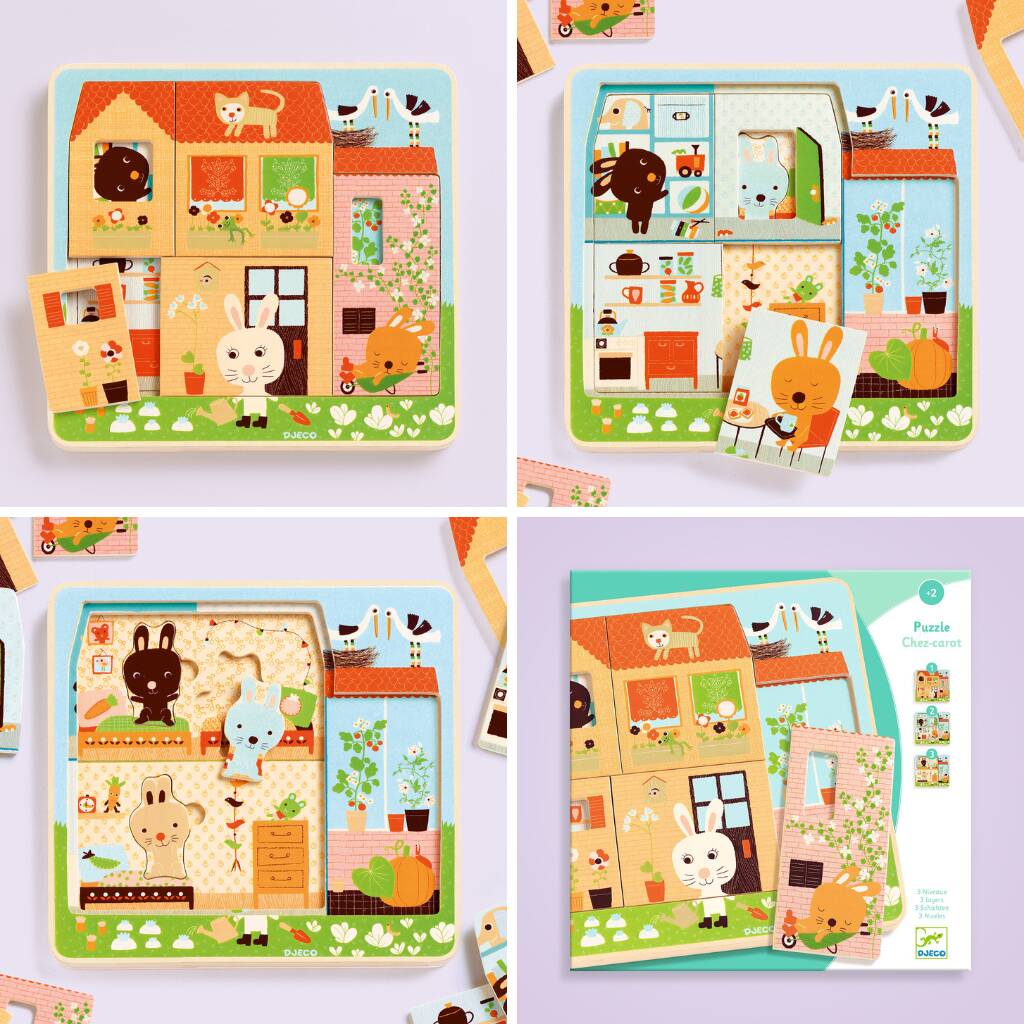 Layered Wooden Puzzles For Toddlers By Crafts4Kids | notonthehighstreet.com