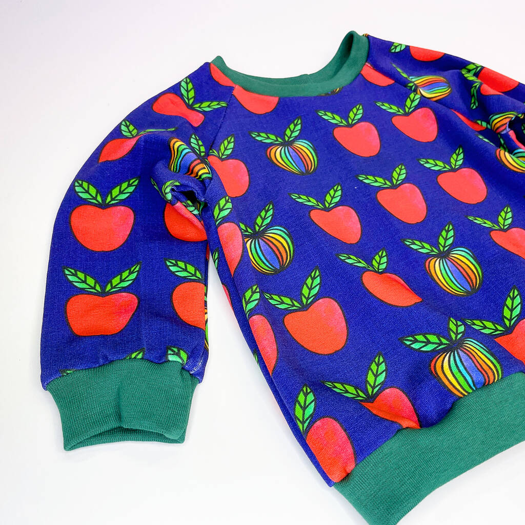 Organic Apple Sweatshirt By Tutti Frutti Clothing