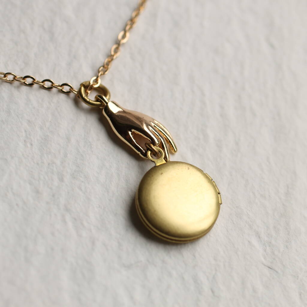 Tiny Hand Locket With Pictures Inside By Silk Purse, Sow's Ear ...