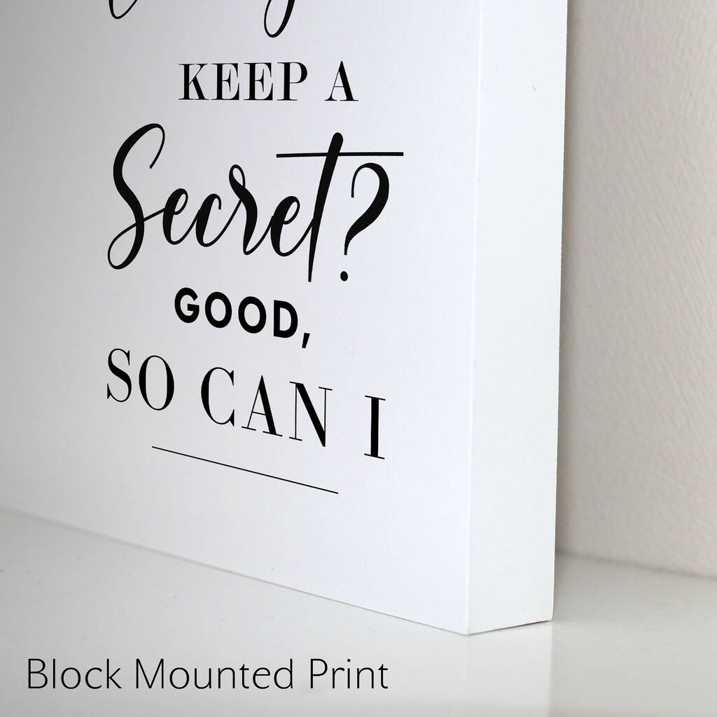 can you keep a secret? art by cherry pete | notonthehighstreet.com