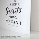 can you keep a secret? art by cherry pete | notonthehighstreet.com