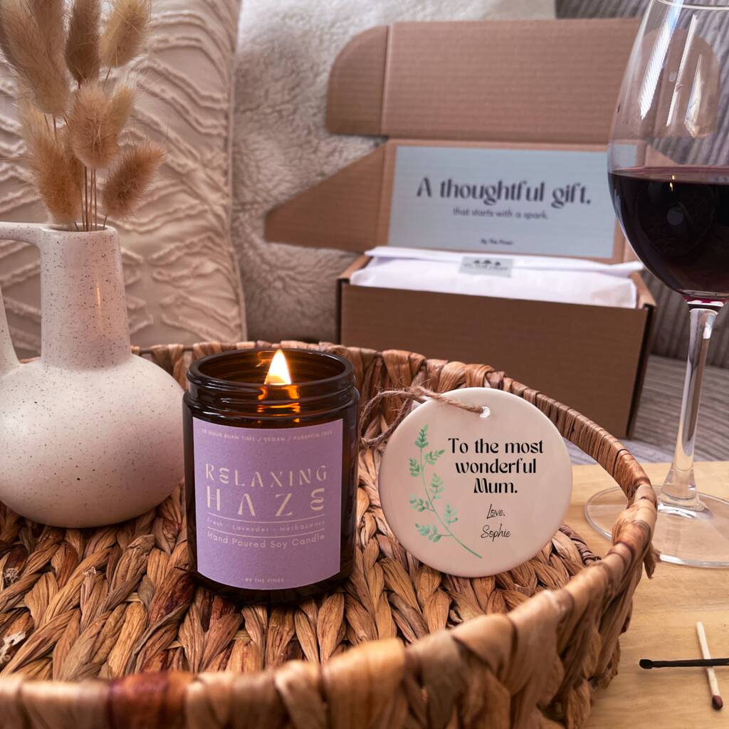 Personalised Wonderful Mum Candle Gift Set By By The Pines