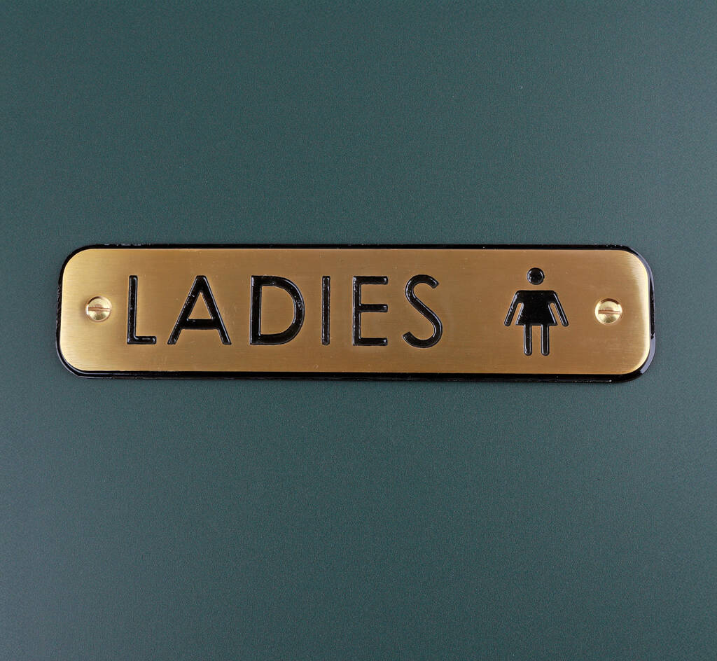 G Decor Premium Lacquered Satin Brass Door Sign Collection Engraved ...
