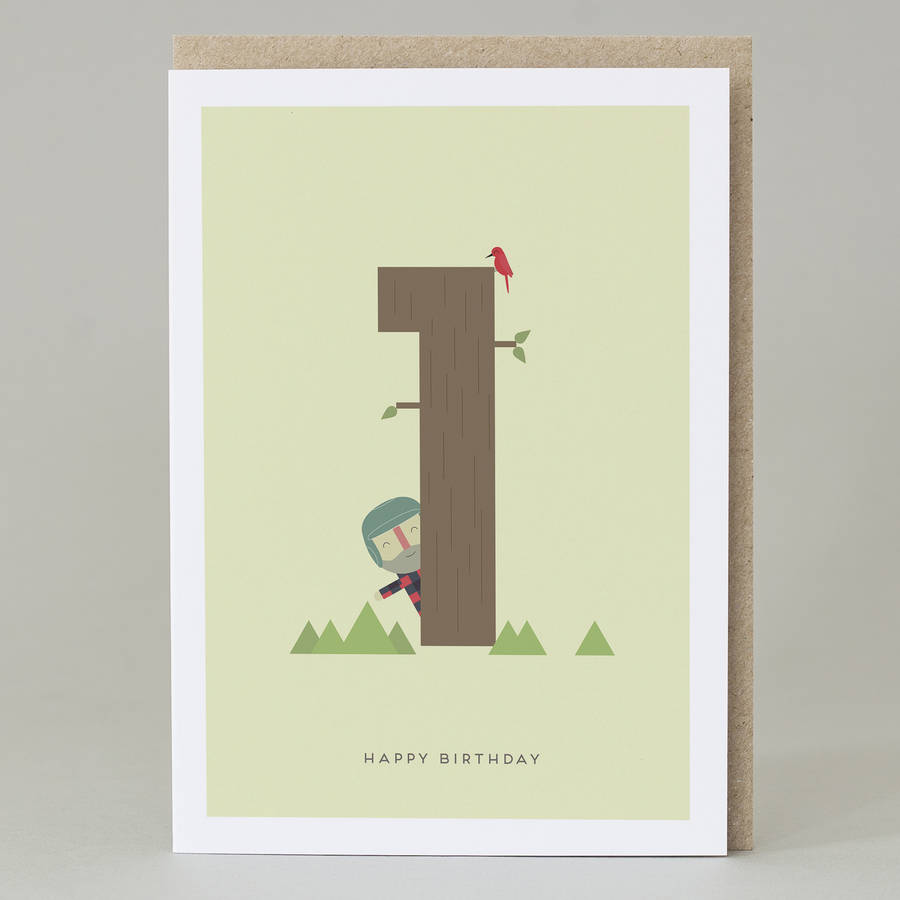 lucky pine: happy 1st birthday card by hole in my pocket ...