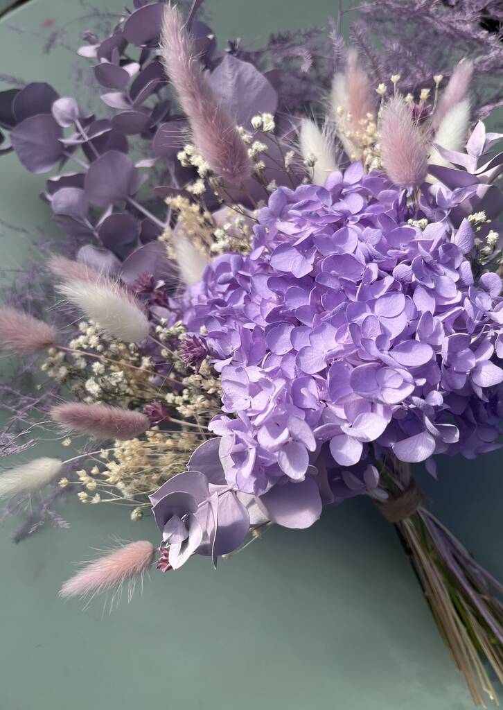 Purple Hydrangea Dried Flower Bouquet By Neon Knotz ...