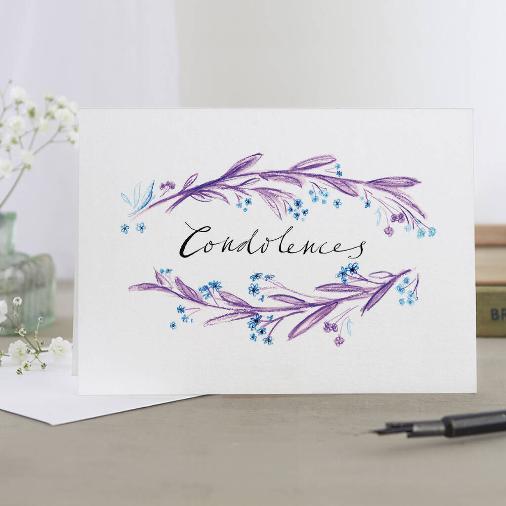 'Condolences' Card By Gabrielle Solly Illustration | notonthehighstreet.com