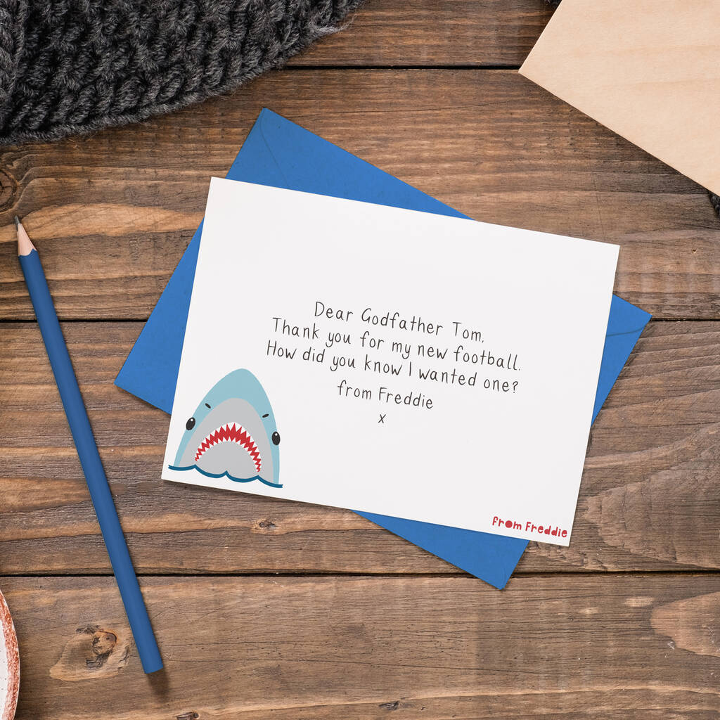 Shark Note Cards With Coloured Envelopes By Lunella ...