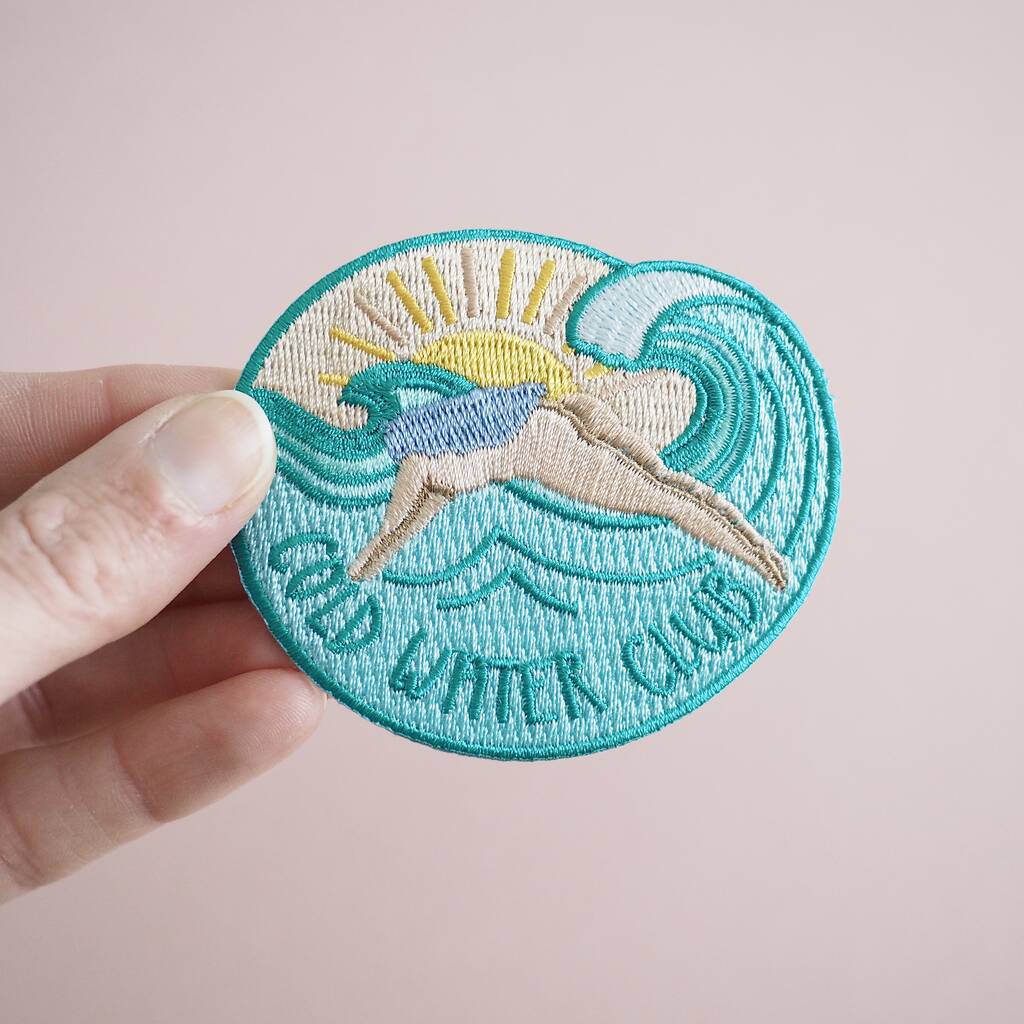 Cold Water Club Wild Swimming Iron On Patch By The Black Pug Press ...
