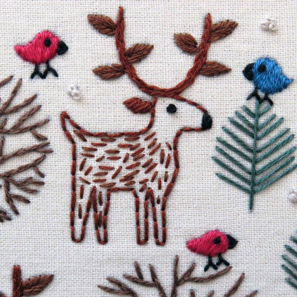 Merry Moose Christmas Embroidery Pdf Digital Product By Stitchdoodles
