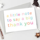 Little Note Thank You Card By Studio 9 Ltd | notonthehighstreet.com