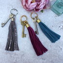 Handmade Suede Tassel Keyring By Miller And Jeeves | notonthehighstreet.com