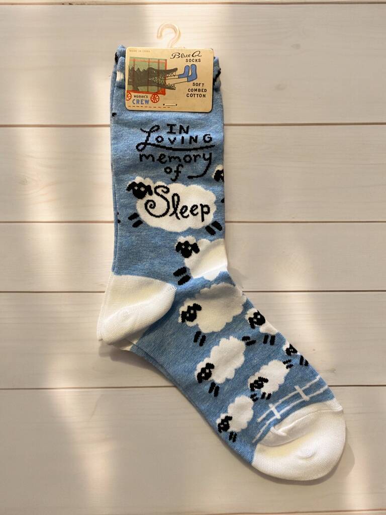 Ladies 'In Loving Memory Of Sleep' Mum Socks By Heliotique