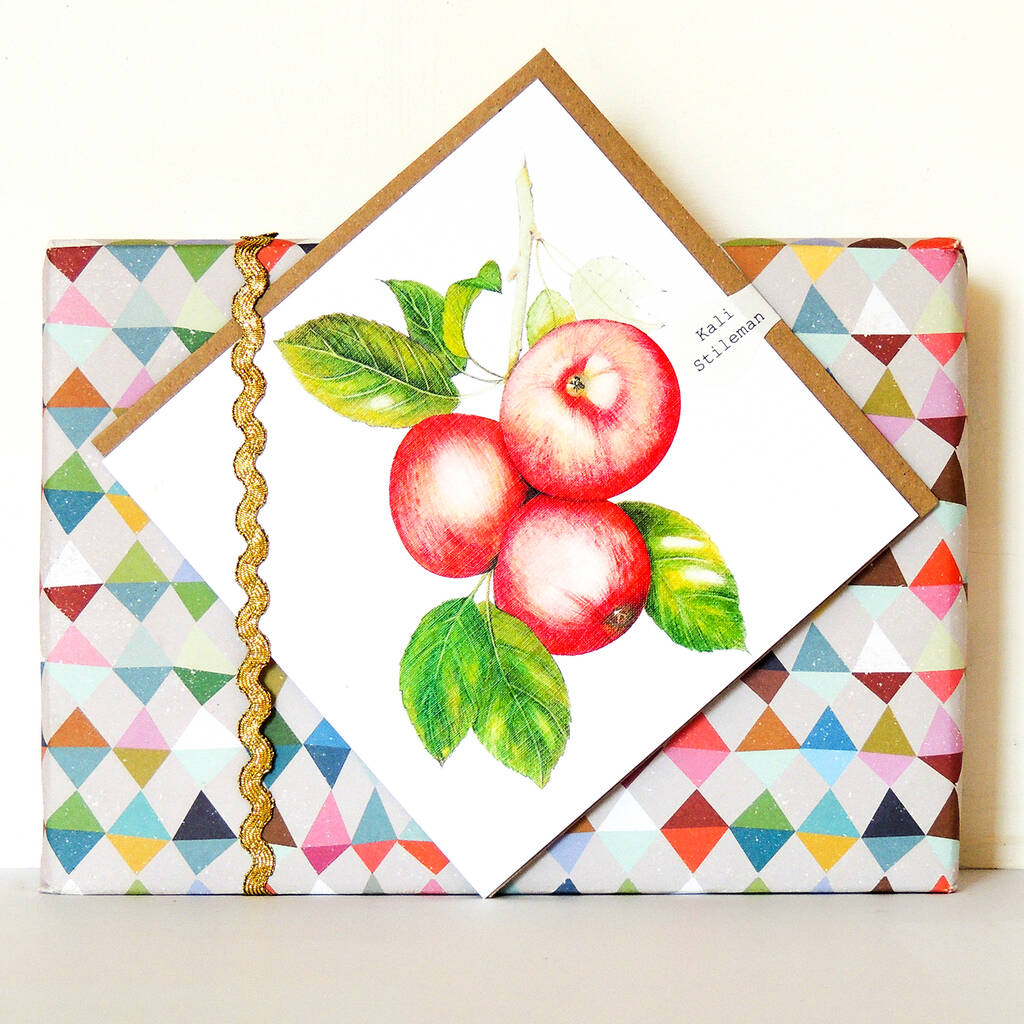 Apples Greetings Card By Kali Stileman Publishing