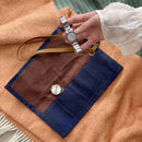 Monogram Waxed Canvas Watch Roll By Solesmith | notonthehighstreet.com