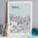 Personalised Clapham Print By Tessa Galloway Illustration ...