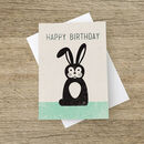 'happy Birthday' Rabbit Birthday Card By The Strawberry Card Company ...