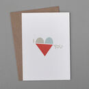 'i Love You' Single Heart Card By Zoe Attwell | notonthehighstreet.com