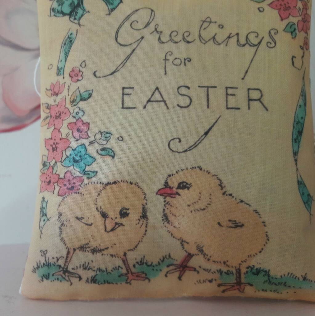 fabric easter chick greetings fragranced gift sachet by the blueberry ...