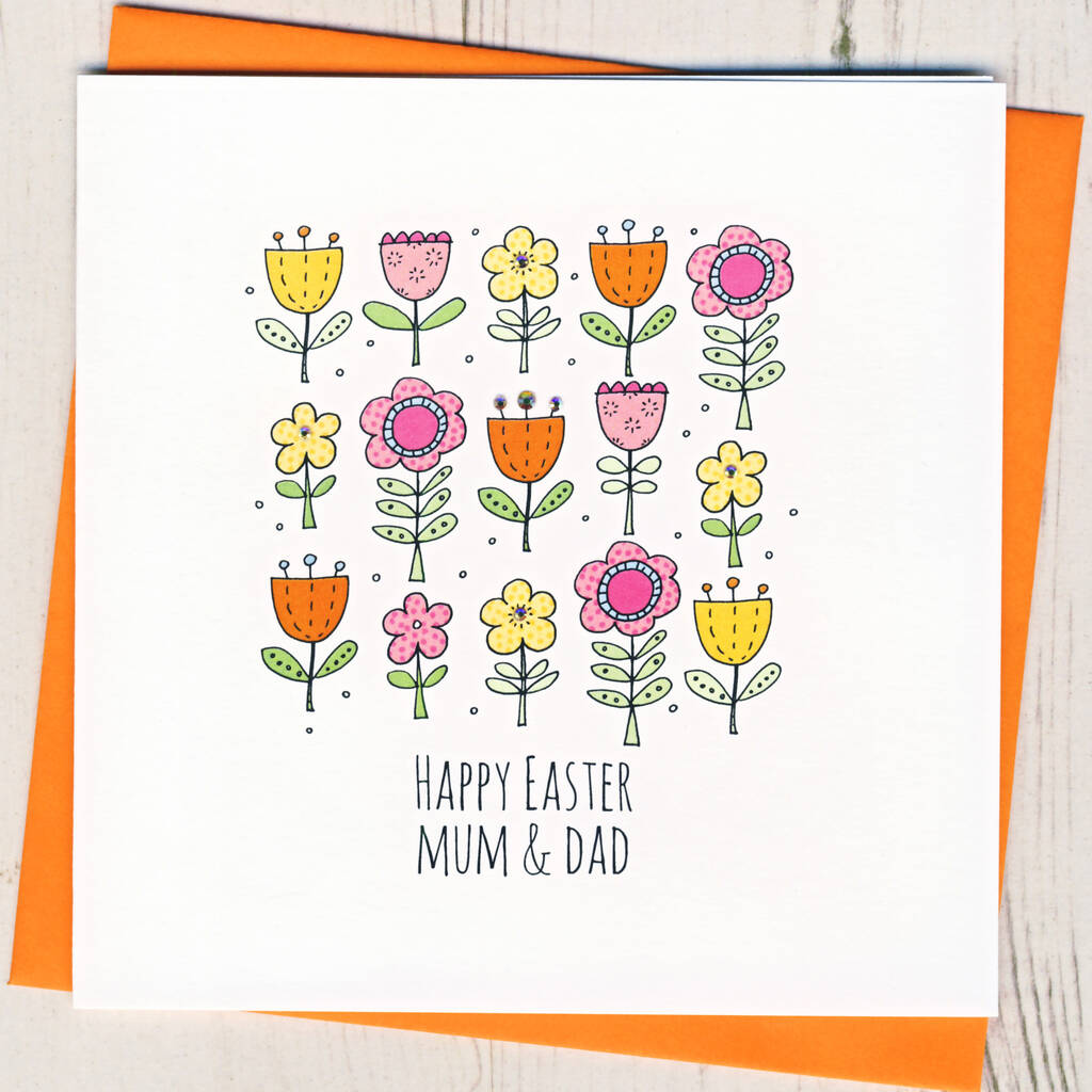 Personalised Easter Flowers Card By Eggbert & Daisy