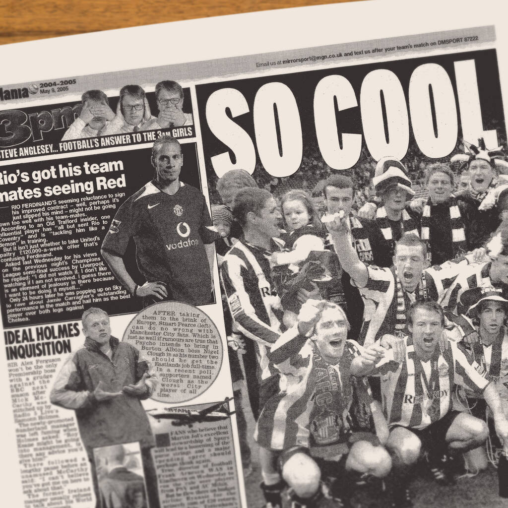 Sunderland Personalised Football Gift Newspaper Book By Historic ...