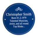 Personalised Blue Heritage Style Plaque Sign By Blackdown Lifestyle ...